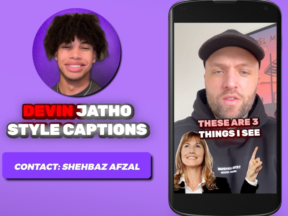 Devin jatho style reels, shorts or tiktoks | Upwork
