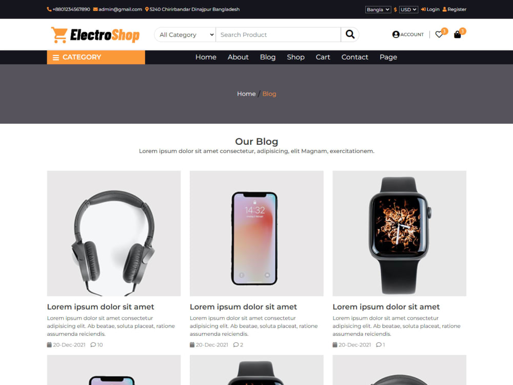 Convert Figma, PSD to WordPress WordPress Website Design using Elementor | Upwork