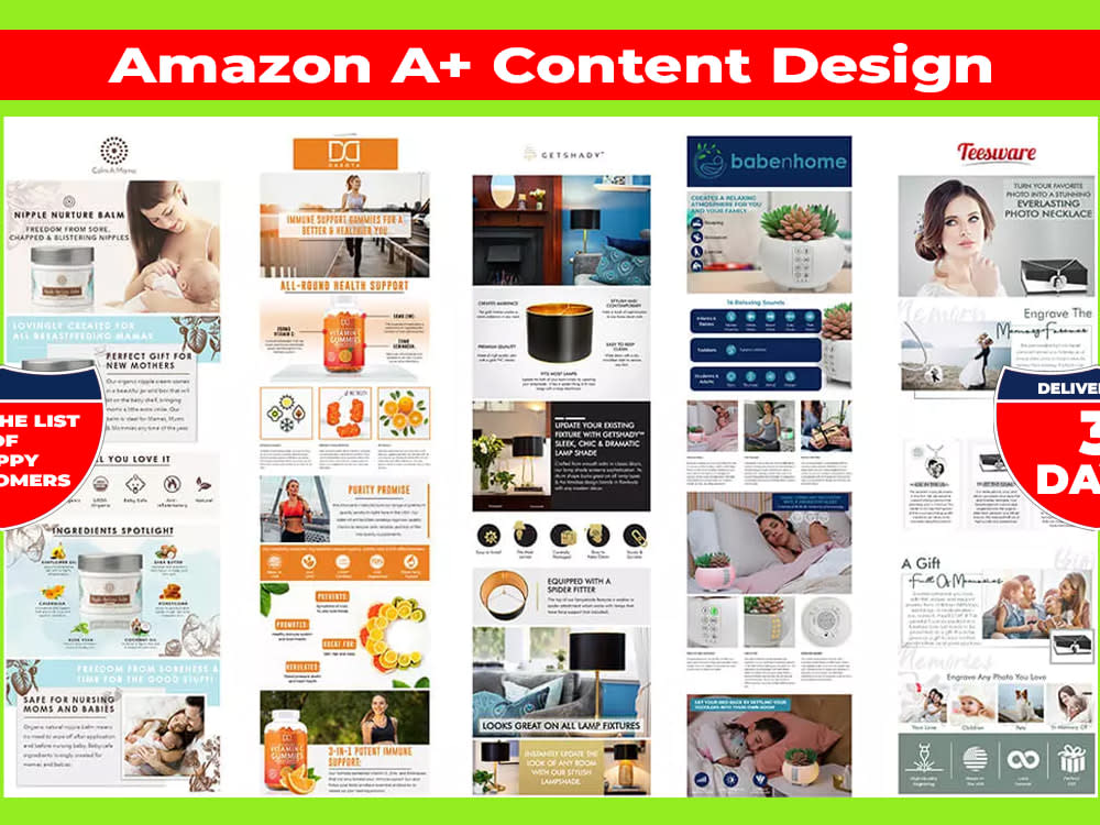 Amazon a plus content, product listing images, enhanced brand content ...