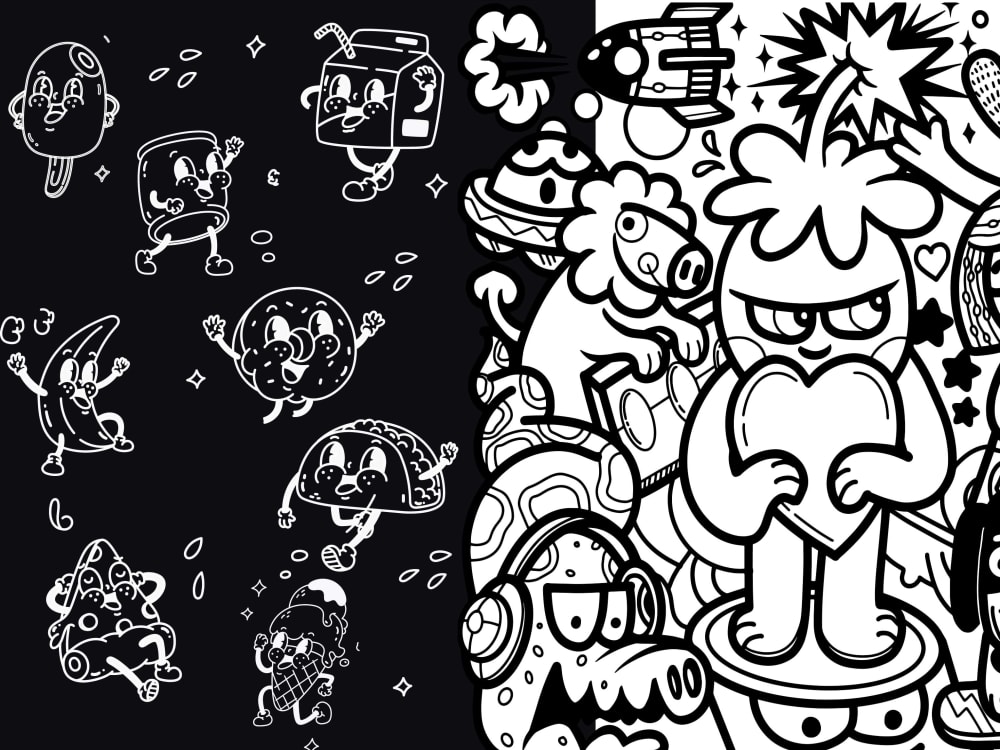 Cute Custom Doodle Art for Your Business or Personal Projects | Upwork