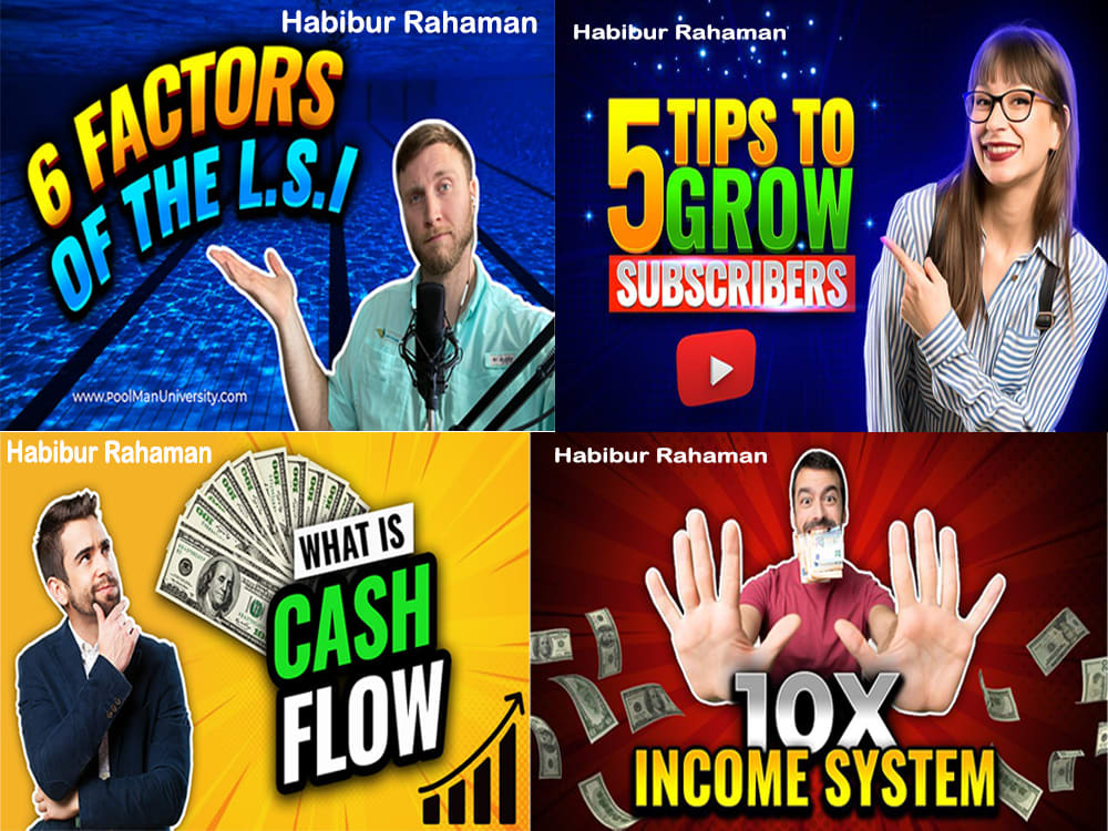 Eye catchy Amazing YouTube Video Thumbnail design to viral your video ...
