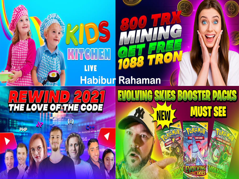 Eye catchy Amazing YouTube Video Thumbnail design to viral your video ...