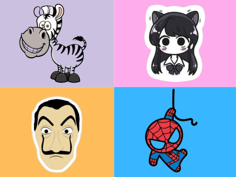 Circular monogram logo and cute custom stickers for your brand/business ...