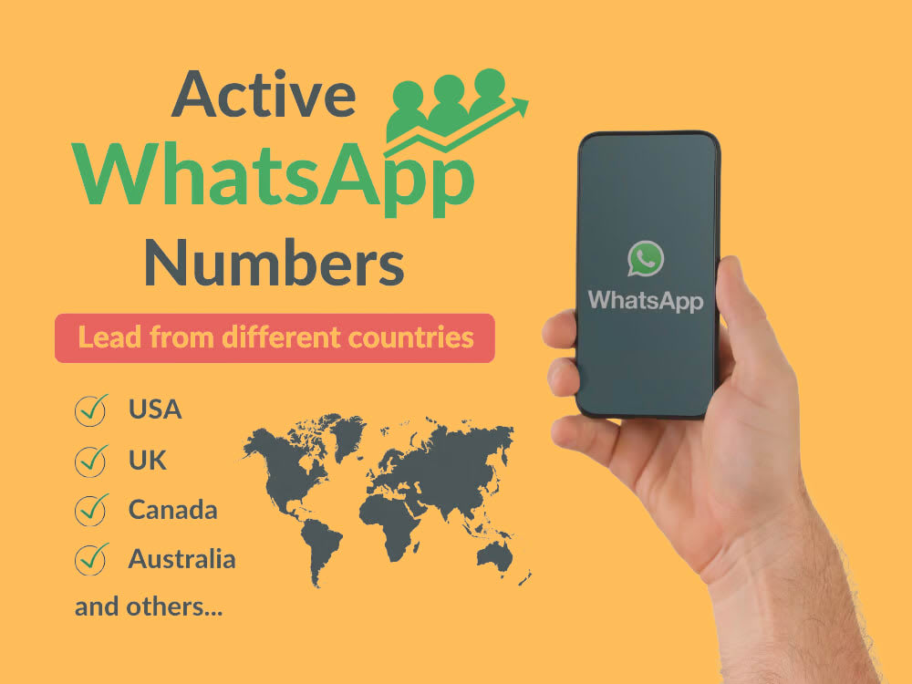 An active WhatsApp Numbers list of any Country | WhatsApp Filter | Upwork