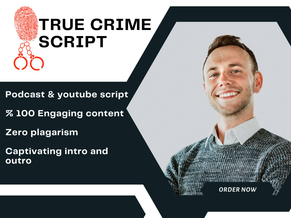 Captivating true crime, YouTube, podcast, blog script as a scriptwriter ...