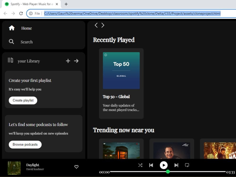 An exact clone of spotify | Upwork