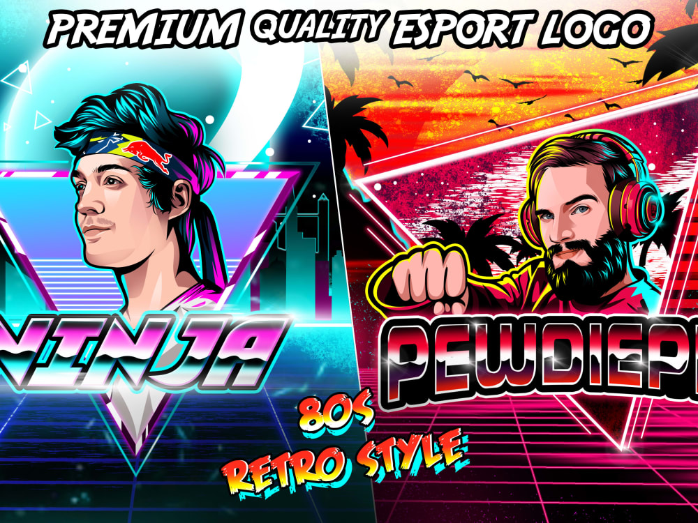 Amazing retro esports logo design for twitch, youtube, discord etc | Upwork