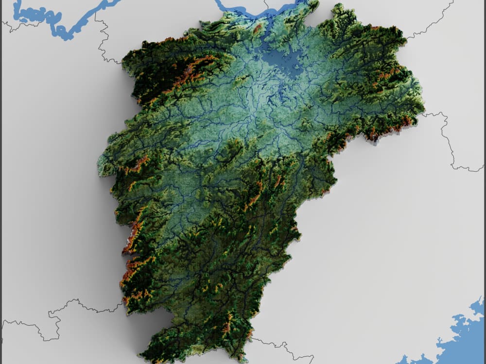 A 3d topographic map | Upwork