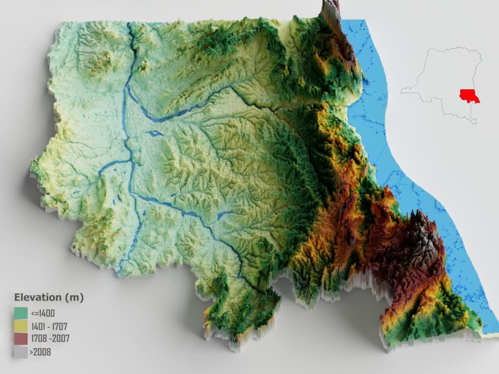 A 3d topographic map | Upwork