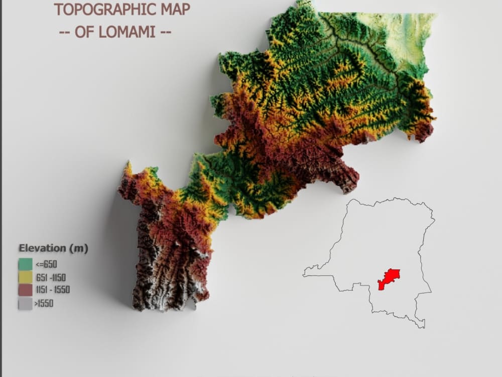 A 3d topographic map | Upwork