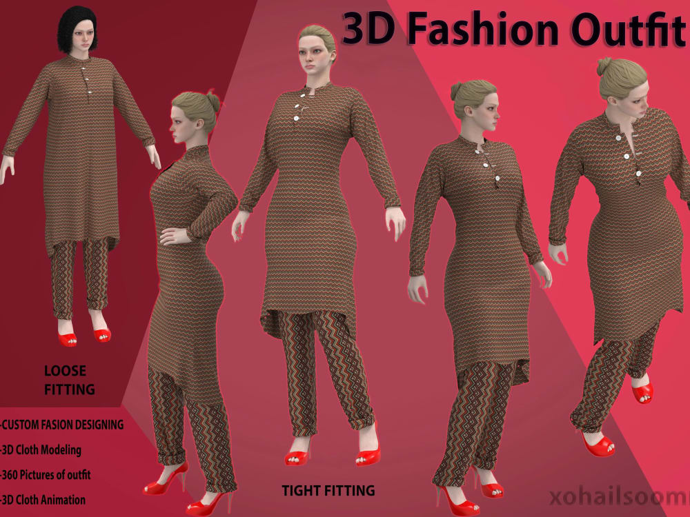 Clothing 3d modeling, Texturing and Rendering for you | Upwork