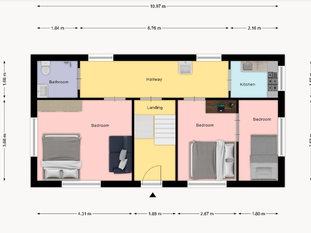 Redraw 2D, 3D real estate house floor plan design by Floorplanner, SketchUp | Upwork