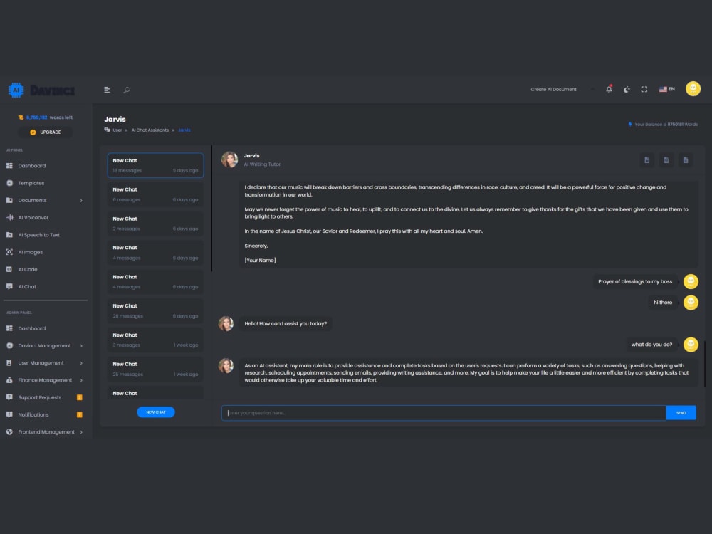 OpenAI Davinci - AI Writing Assistant and Content Creator as SaaS | Upwork