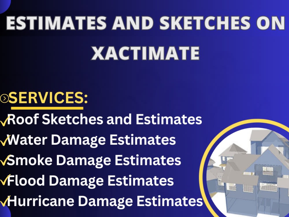 Your claim estimate with a sketch on Xactimate | Upwork