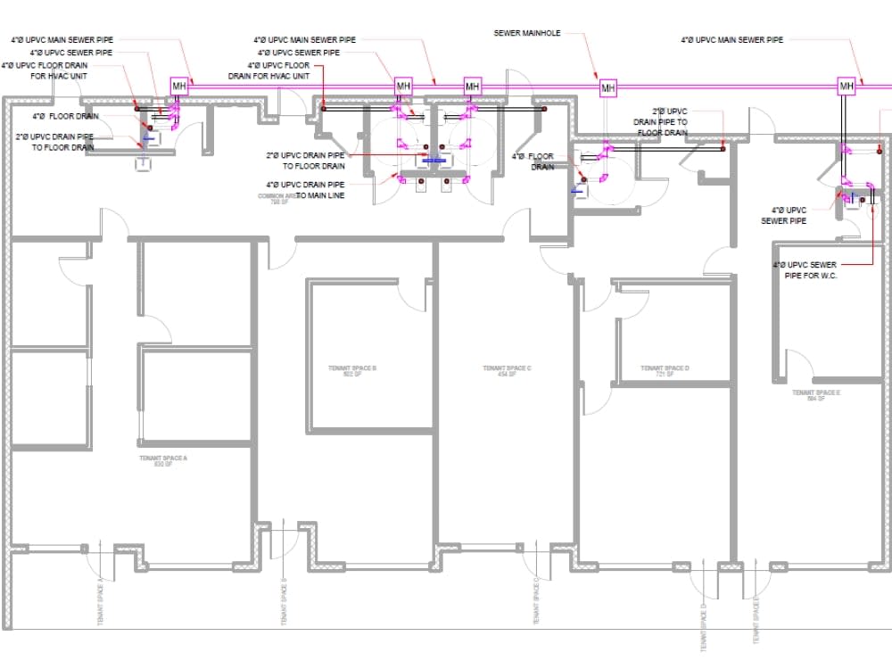 A complete design of Plumbing Drawings with calculations. | Upwork