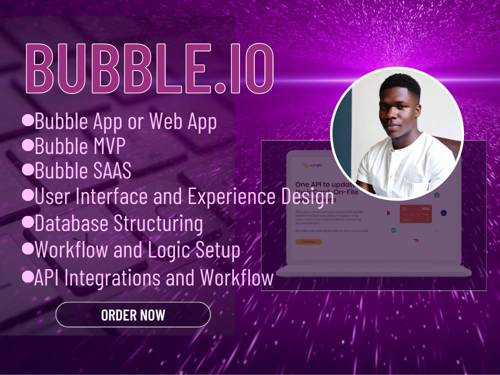 A responsive bubble website, bubble MVP, bubble app with integrations ...