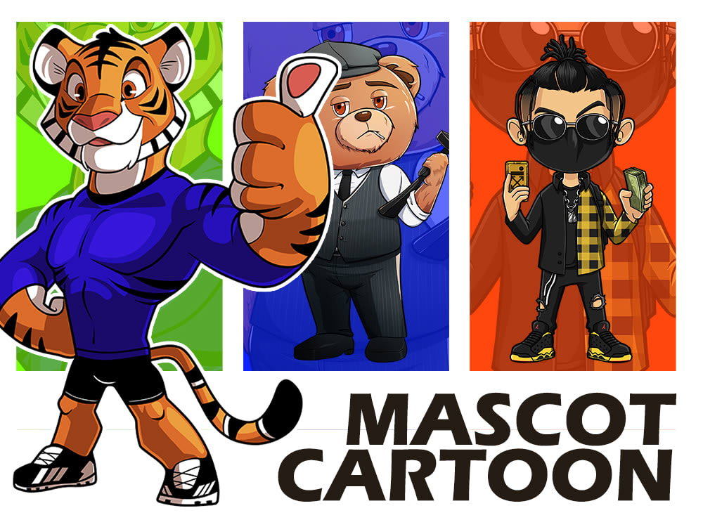 Custom cartoon and anime mascot or character for logo or T-Shirt | Upwork