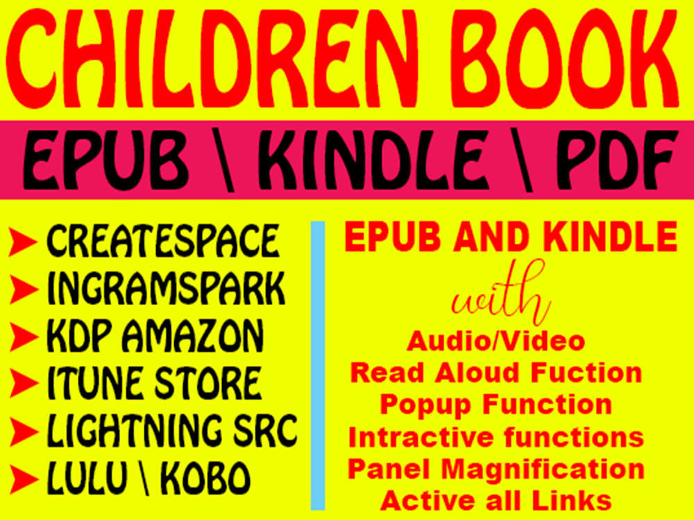 Children's Book Design on Amazon, IngramSpark, Lulu, Kobo, Draft2Digital | Upwork