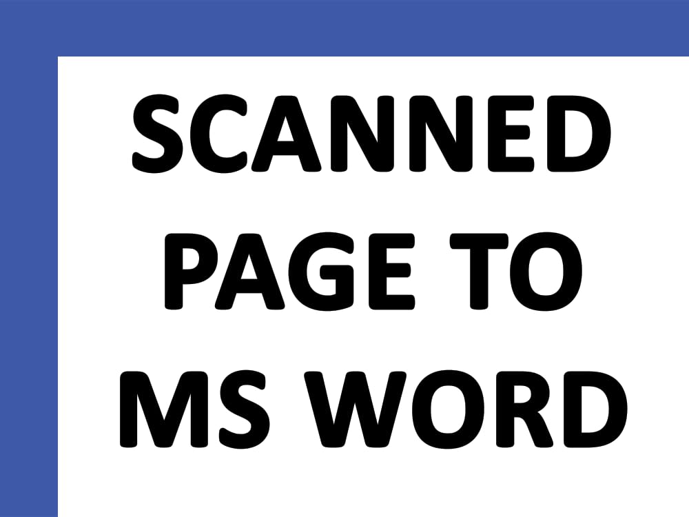 Convert your scanned file into word | Upwork