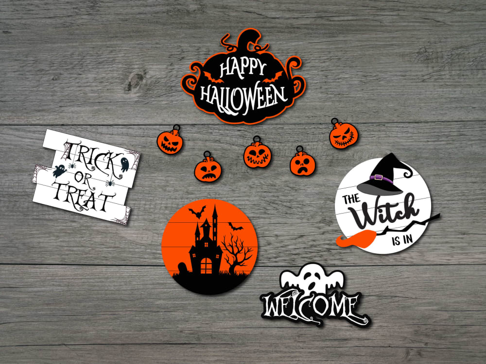 Multi-layered Halloween laser cut wood decor | Upwork