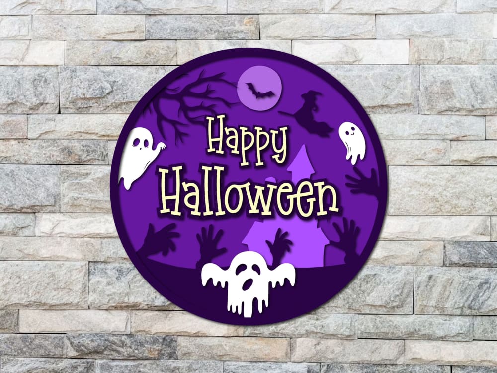 Multi-layered Halloween laser cut wood decor | Upwork