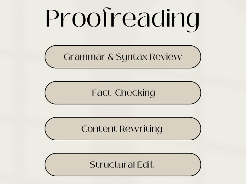 An individualised and reliable proof-reading service | Upwork