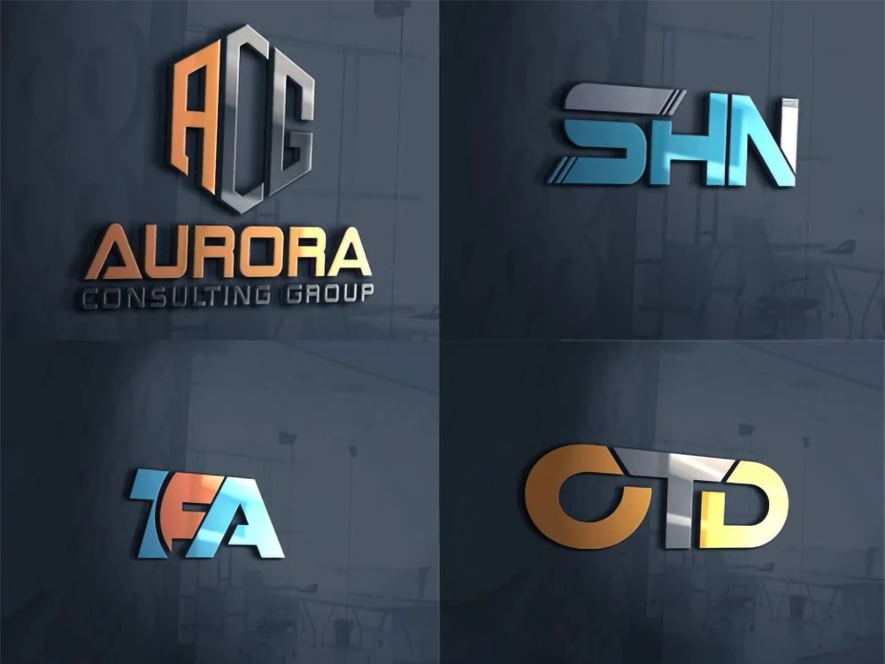 An Attractive Monogram logo concept with All Format and 3D mockups ...