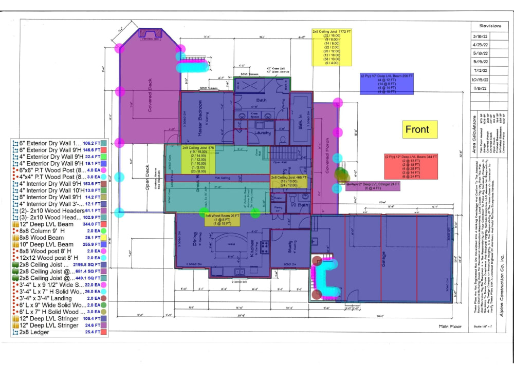 Detailed lumber material takeoff, wood framing and estimation within 2 ...