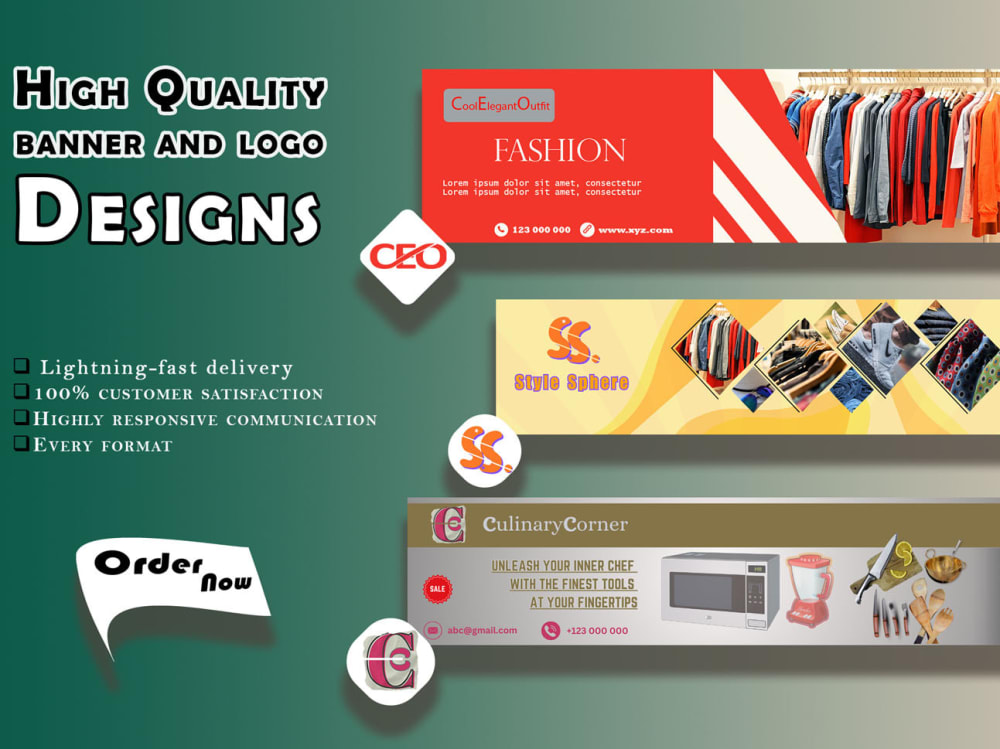 A professional logo and banner for online marketplace like eBay ...