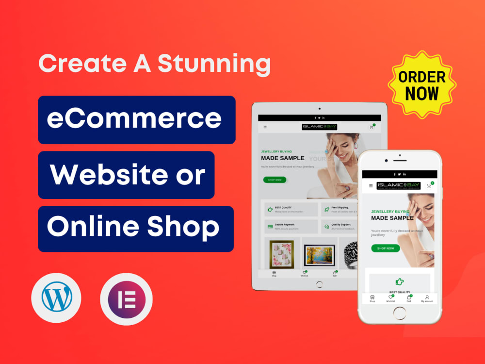 A professional e-commerce website or online store using woocommerce ...