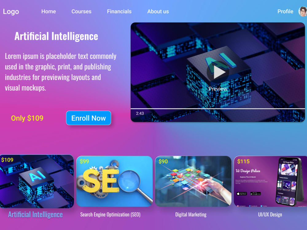 An attractive, eye-catching, charming and beautiful landing page design ...