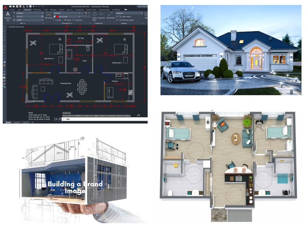 Architectural 2D,3D drawings floor plans elevations and sections in Autocad | Upwork