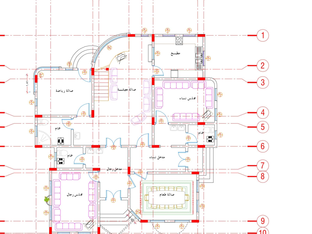 Autocad architectural plan design for a residential building | Upwork