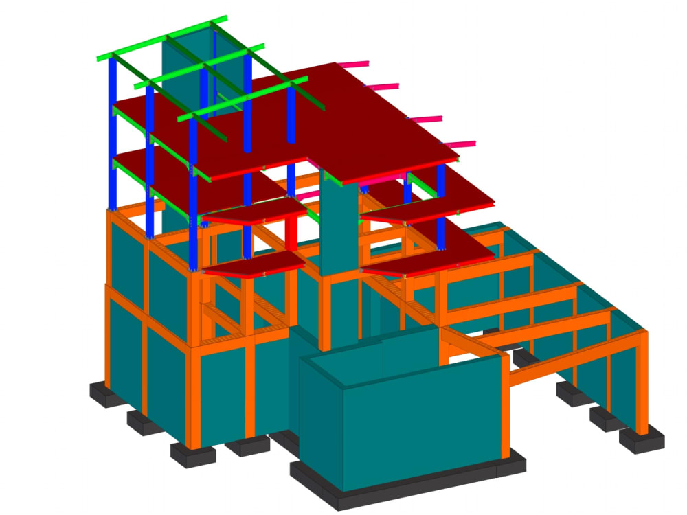 A metal structure drawing 3d and 2d | Upwork