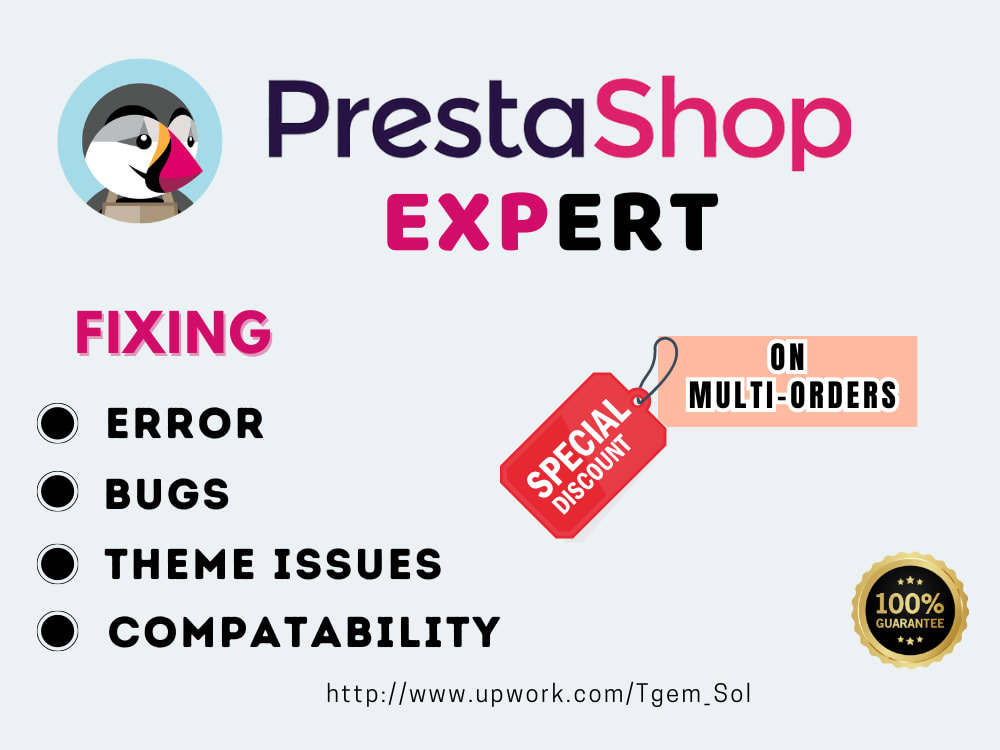 PrestaShop Bug and error Fixing by Expert Developer | Upwork