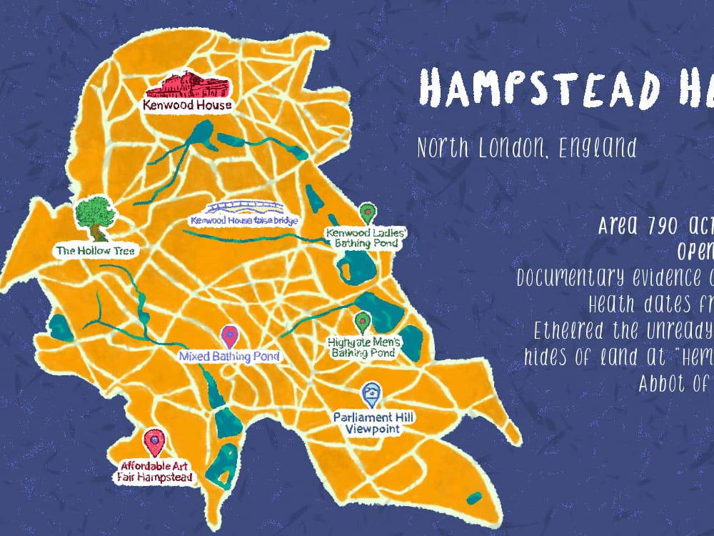 Cute detailed and colorful map illustration | Upwork