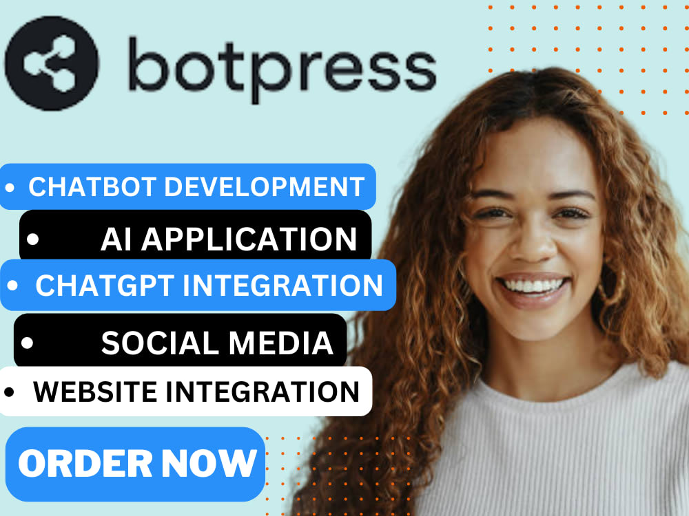 AI application integrated with chatgpt on botpress chatbot, bubble.io app | Upwork