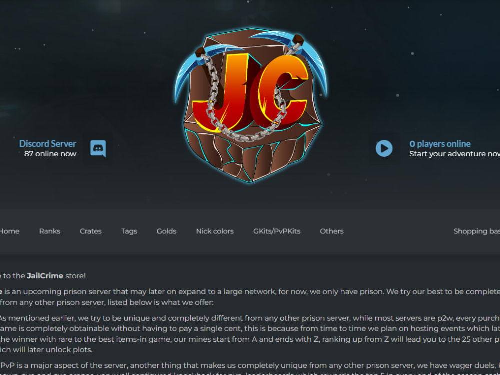 Minecraft/... store based on CraftingStore/Tebex 🛒 | Upwork