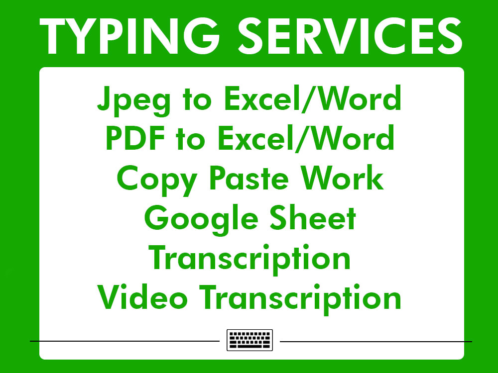 Quick and professional Data Entry Services | Upwork