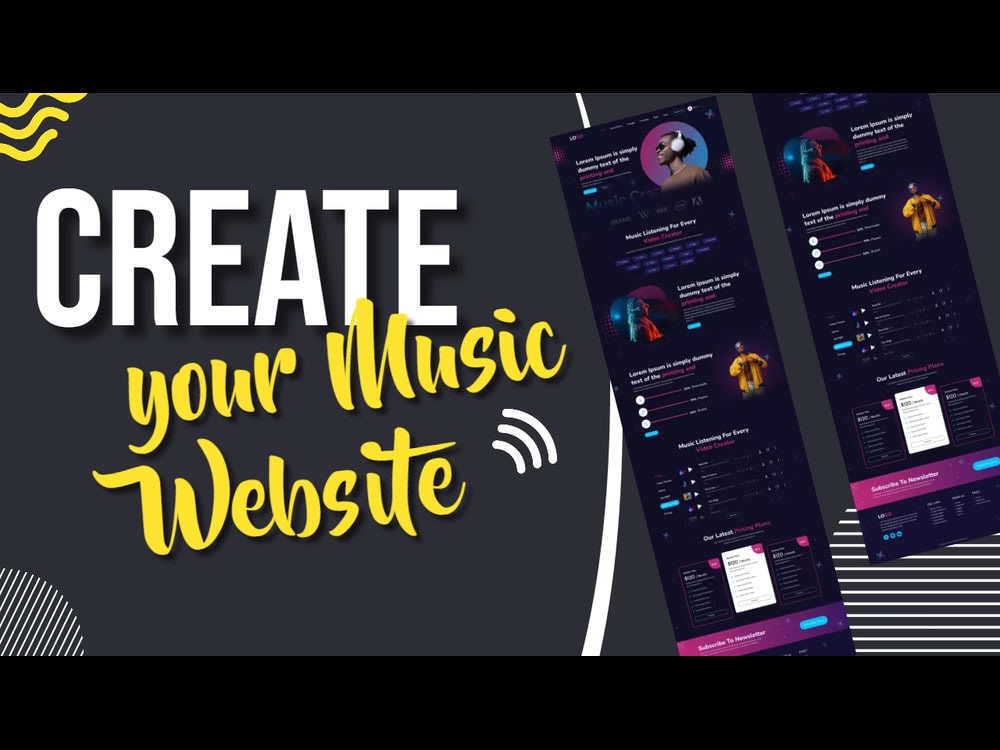 A fantastic music website design | Upwork