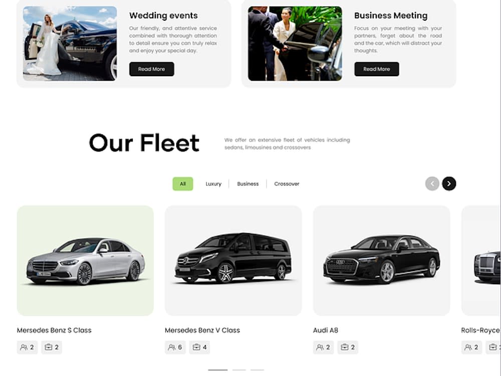A remarkable Taxi/Cab Services website | Upwork