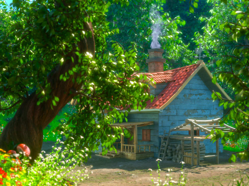 3D stylized environment 3D Exterior and Interior architectural ...