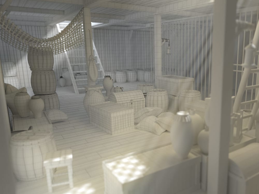 3D stylized environment 3D Exterior and Interior architectural ...