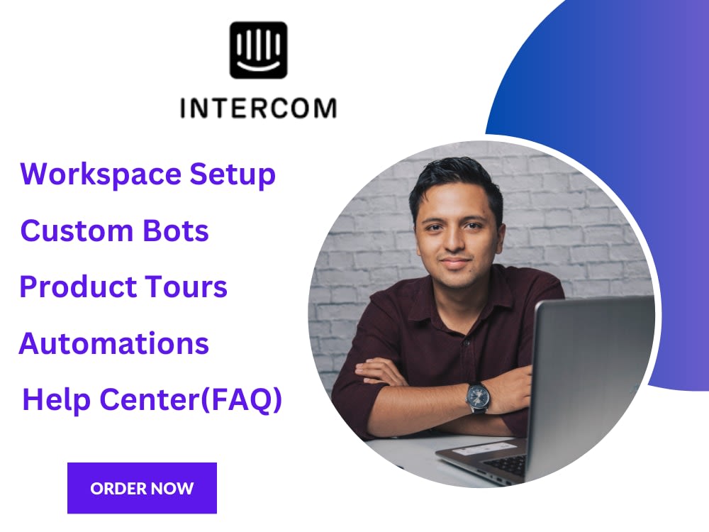 Setup intercom livechat chatbot intercom website integration | Upwork