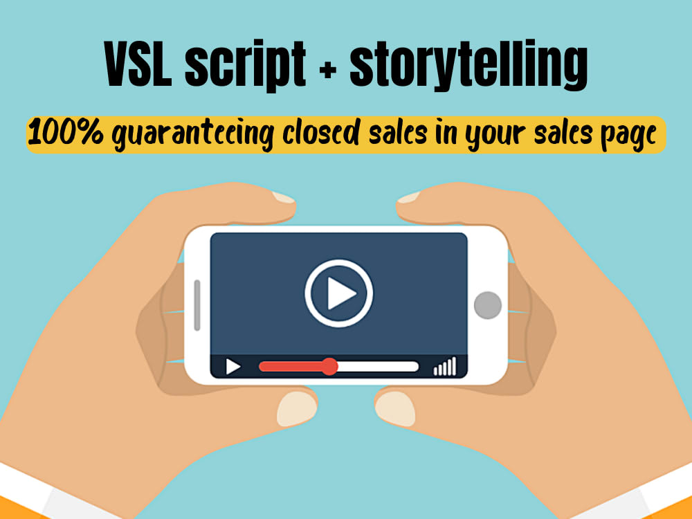 A guaranteed VSL script that 100% closed sales for your sales page | Upwork