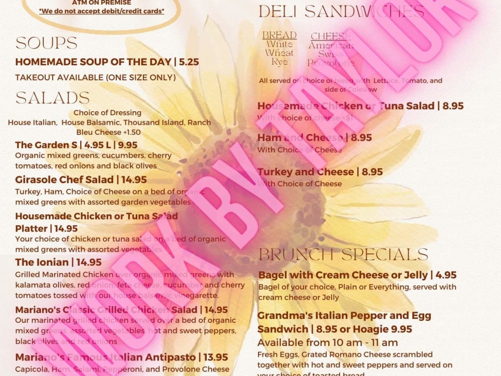 A new menu that is beautiful and curated to match your aesthetic! | Upwork