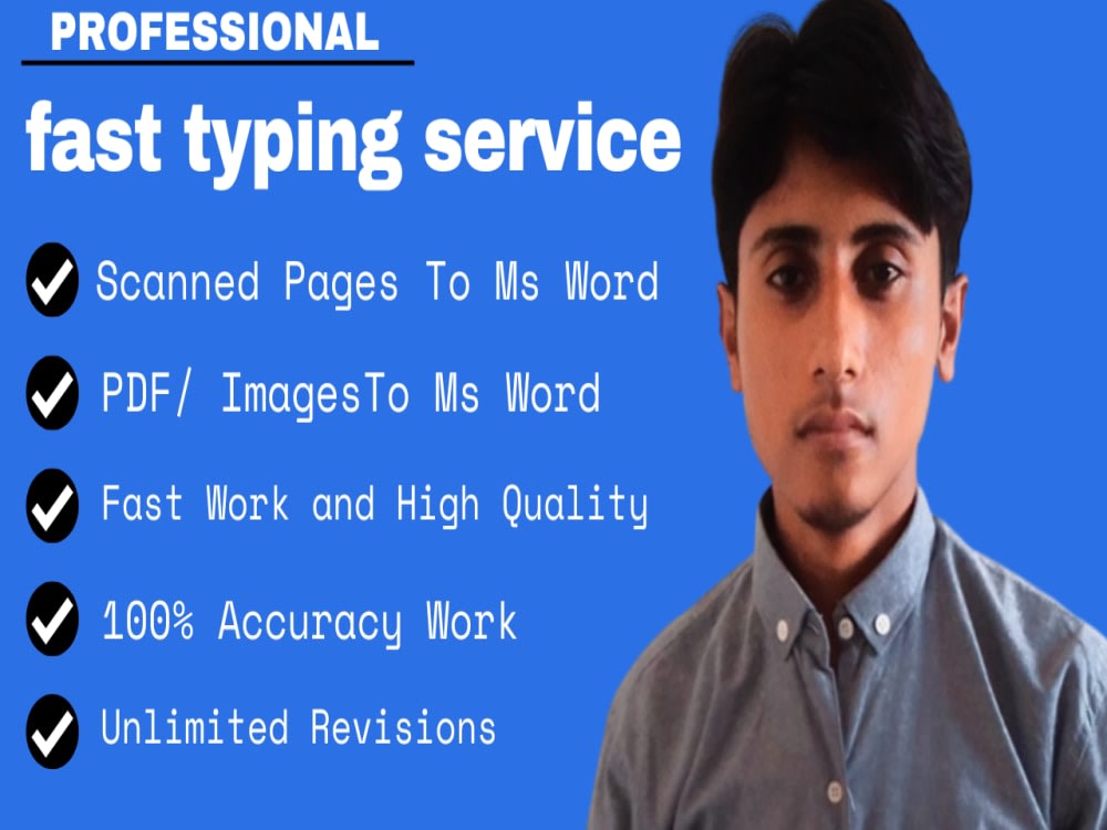 A fast typing job, retype pages, pdf to word, fast typist | Upwork