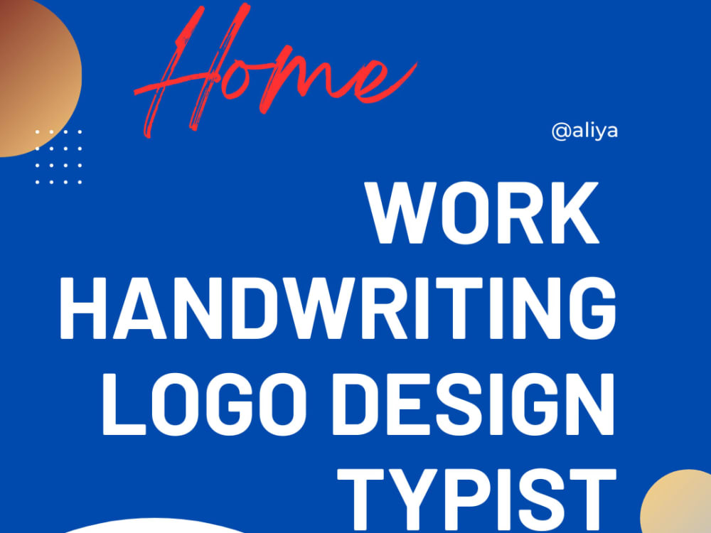Handwriting, logos design, and presentation. | Upwork