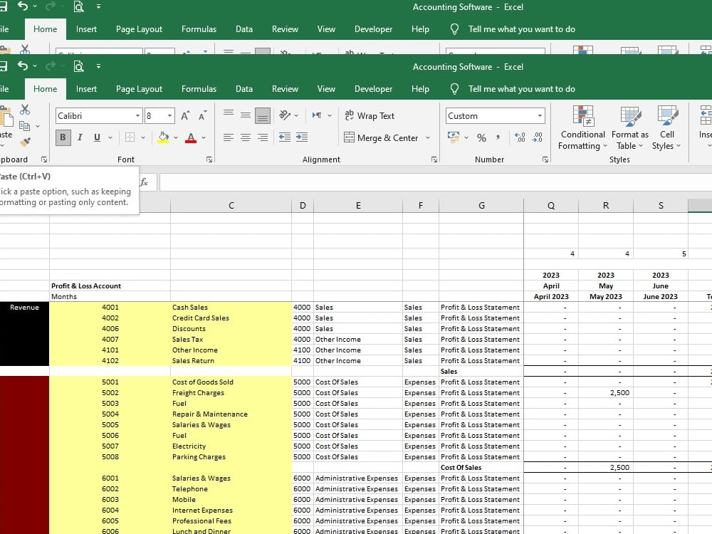 A fantastic complete accounting software on excel. | Upwork