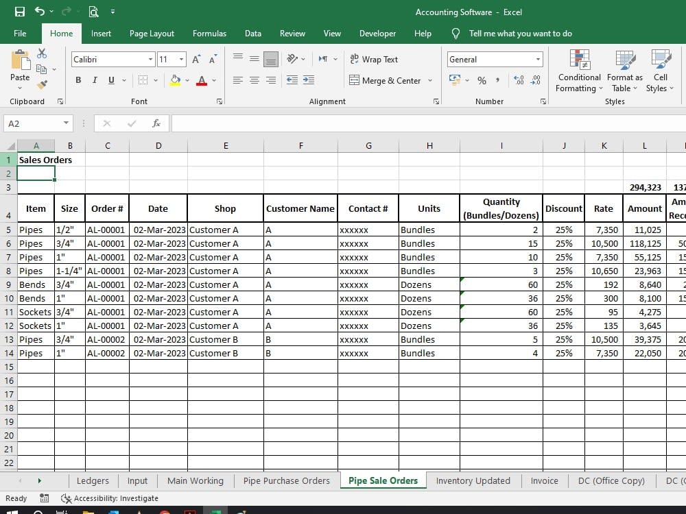 A fantastic complete accounting software on excel. | Upwork